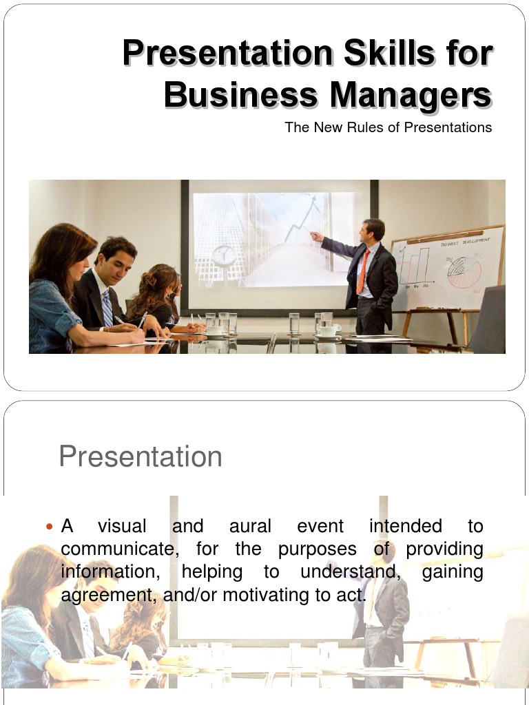 Presentation Skills For Business Managers: The New Rules of ...