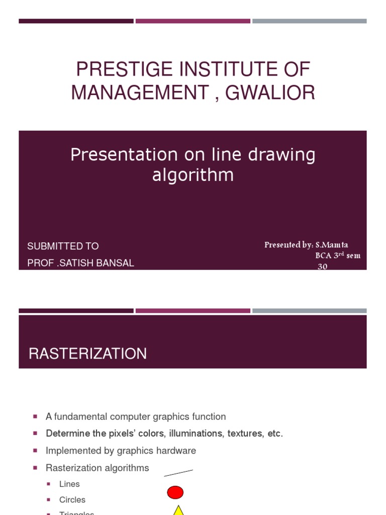 Prestige Institute of Management, Gwalior: Presentation On Line Drawing ...