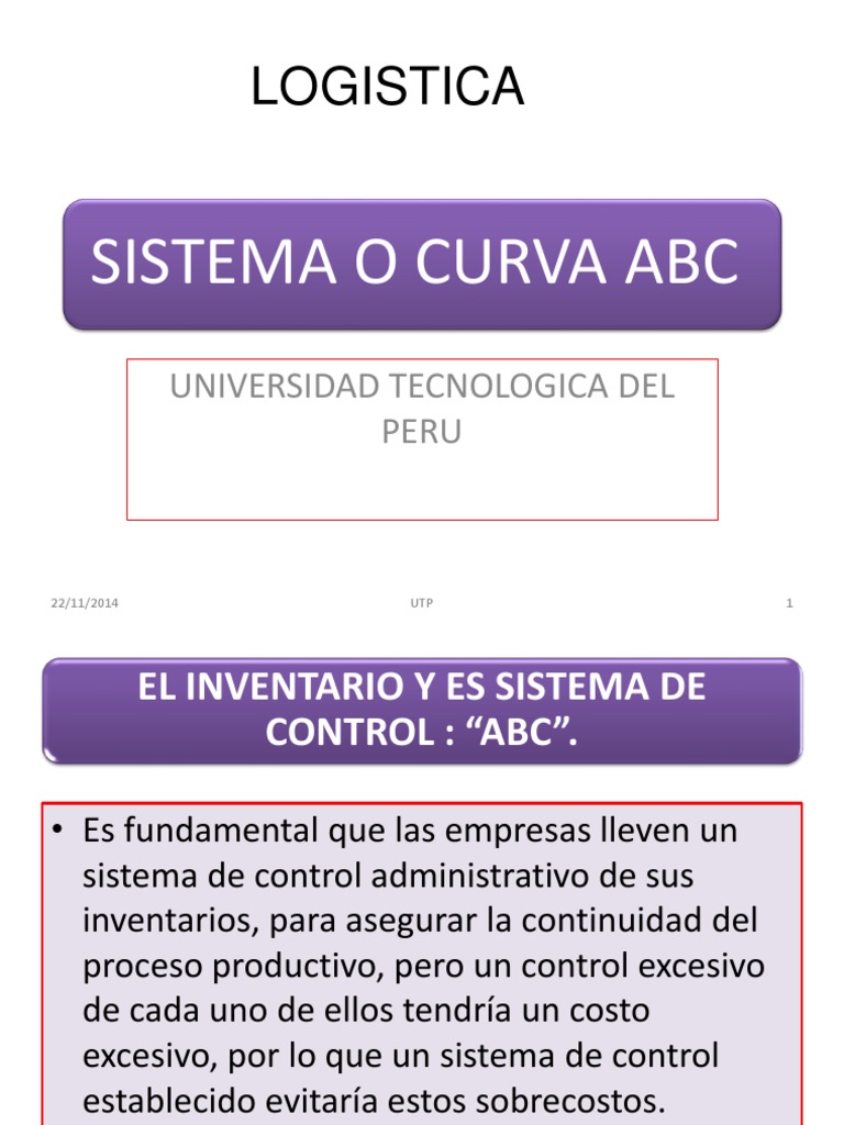 Logistica. Curva ABC | PDF | Inventario | Ciencias económicas
