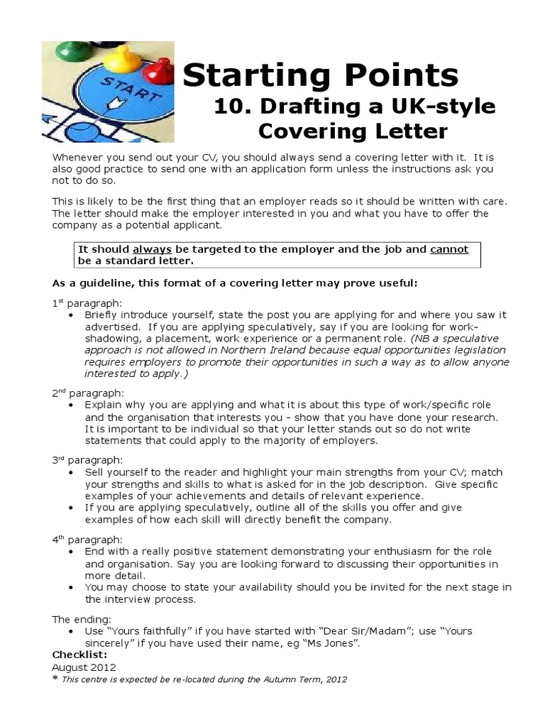 10 Tips For Drafting A Covering Letter | PDF | Websites | Communication