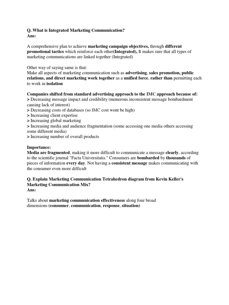 What is Integrated Marketing Communication | PDF | Marketing ...