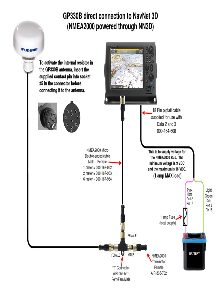 GP-330B NMEA2000 Connection Diagrams | PDF | Electrical Connector ...