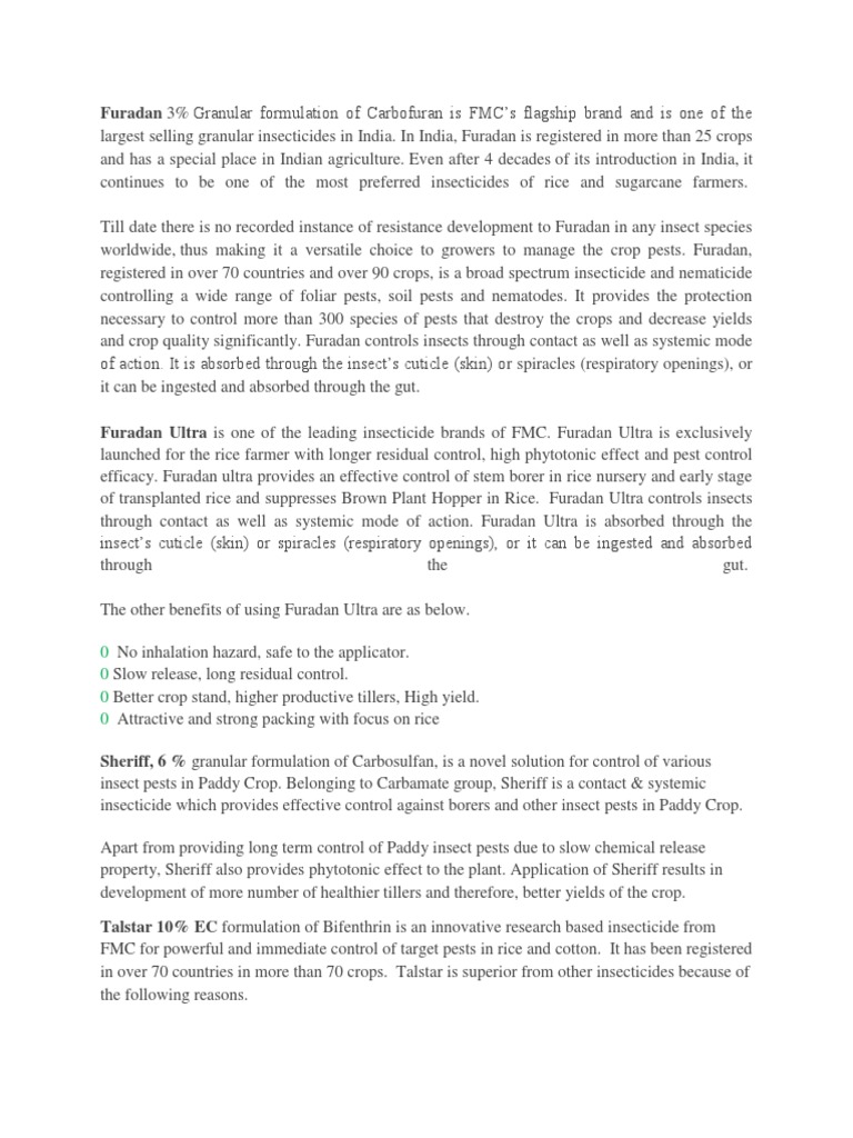 Fmc Products Download Free Pdf Insecticide Rice