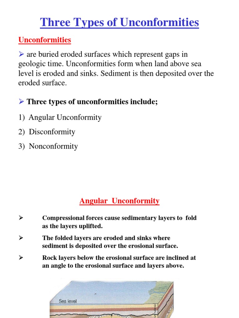 Three Types of Unconformities | PDF
