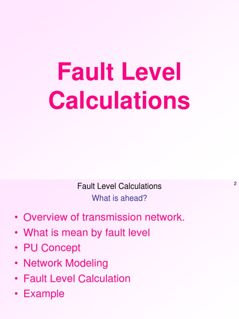 Fault Level Calculations | PDF | Electrical Impedance | Power (Physics)