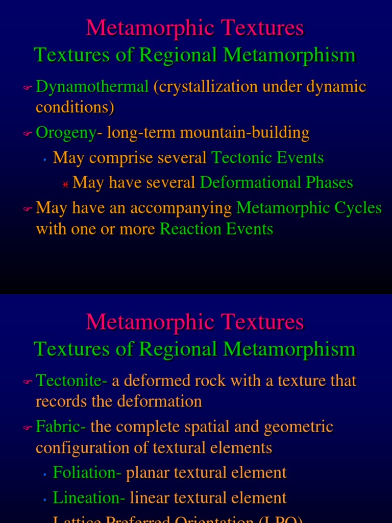 Metamorphic Textures | PDF | Structural Geology | Rocks