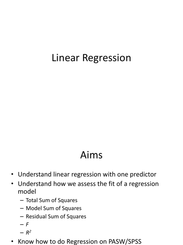 Linear Regression SPSS | PDF | Regression Analysis | Linear Regression