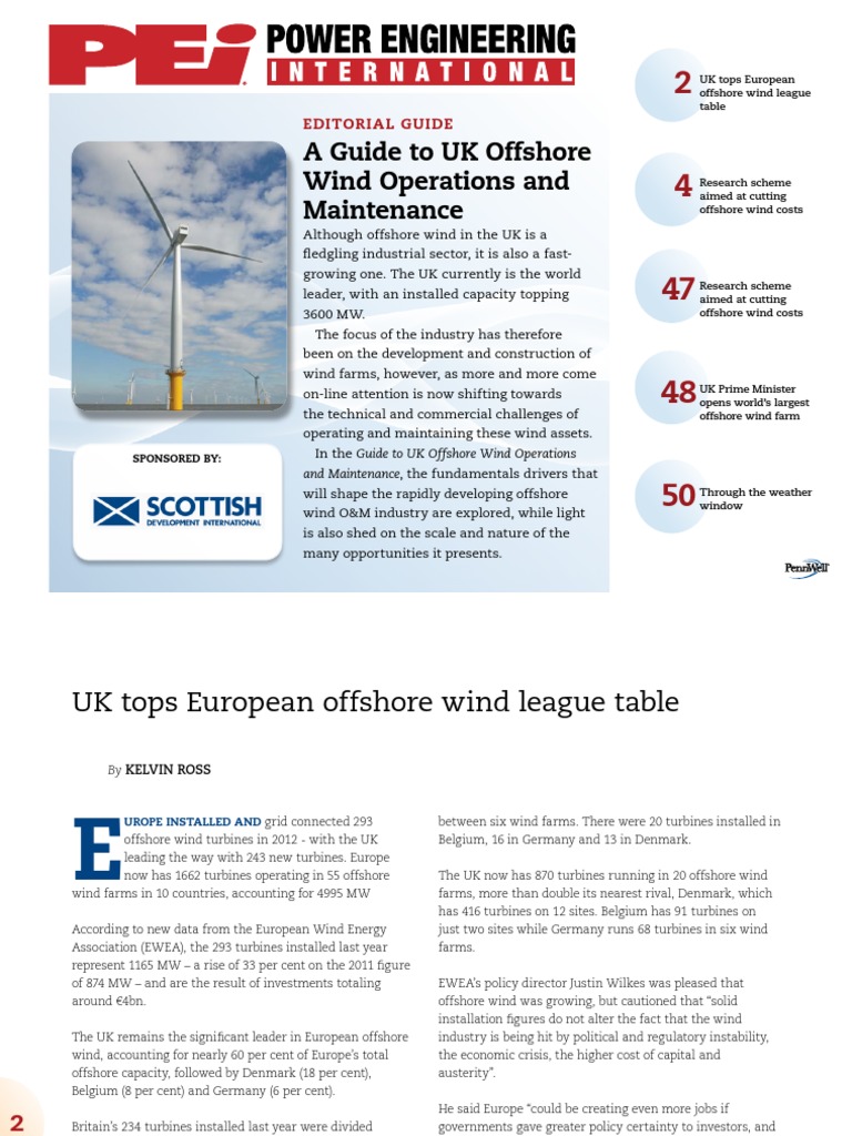 Offshore Wind Operations and Maintenance | PDF | Offshore Wind Power ...