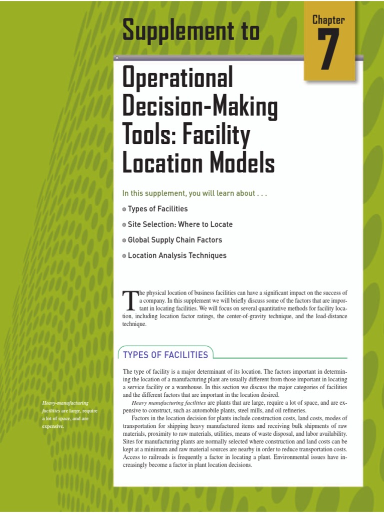 Facility Location Models PDF | PDF | Geographic Information System | Retail