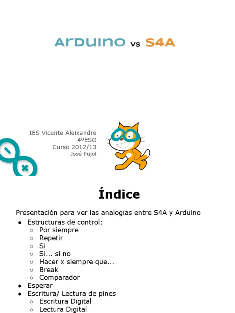 Arduino Vs S4a | PDF
