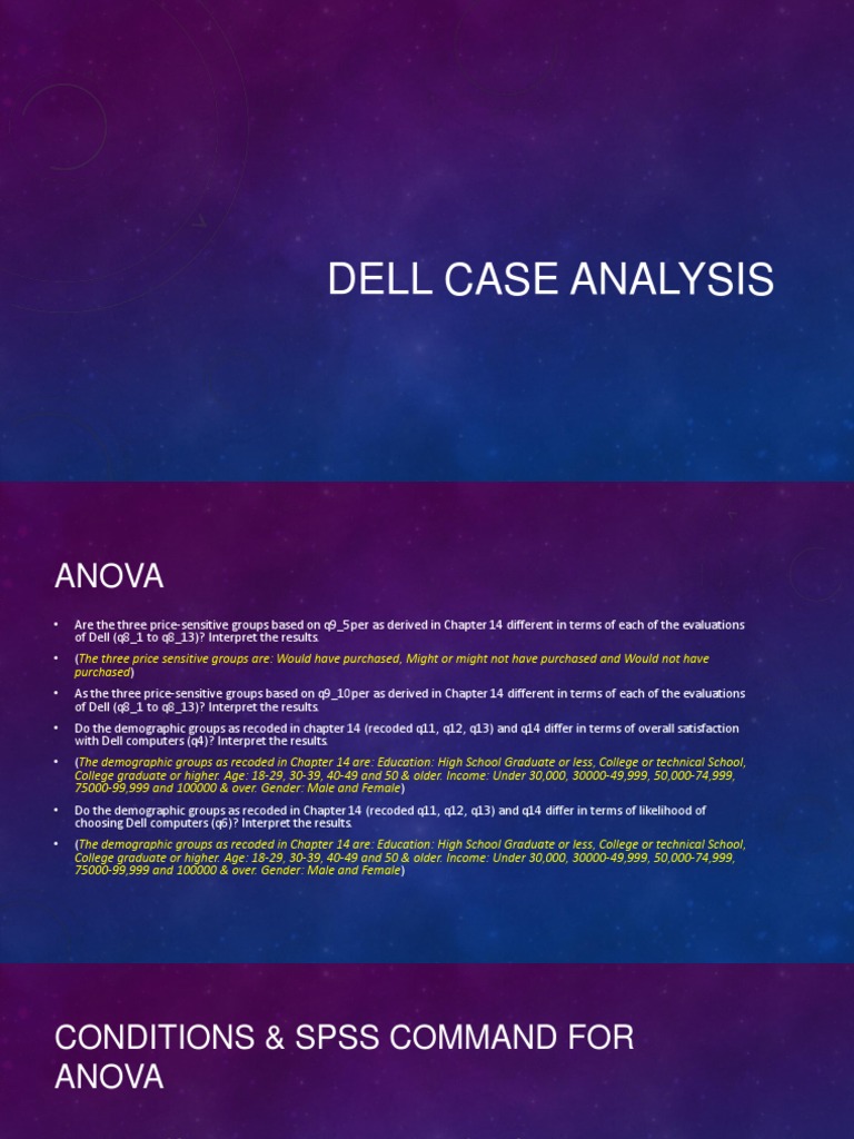 Dell Case Analysis | PDF | Factor Analysis | Regression Analysis