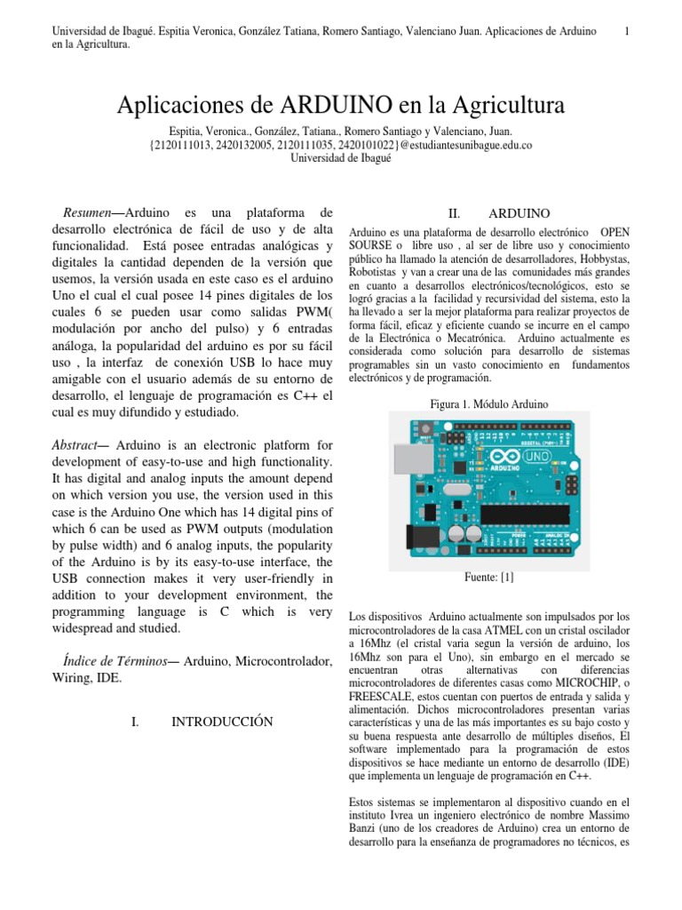 Agricultura Arduino | PDF | Arduino | Informática