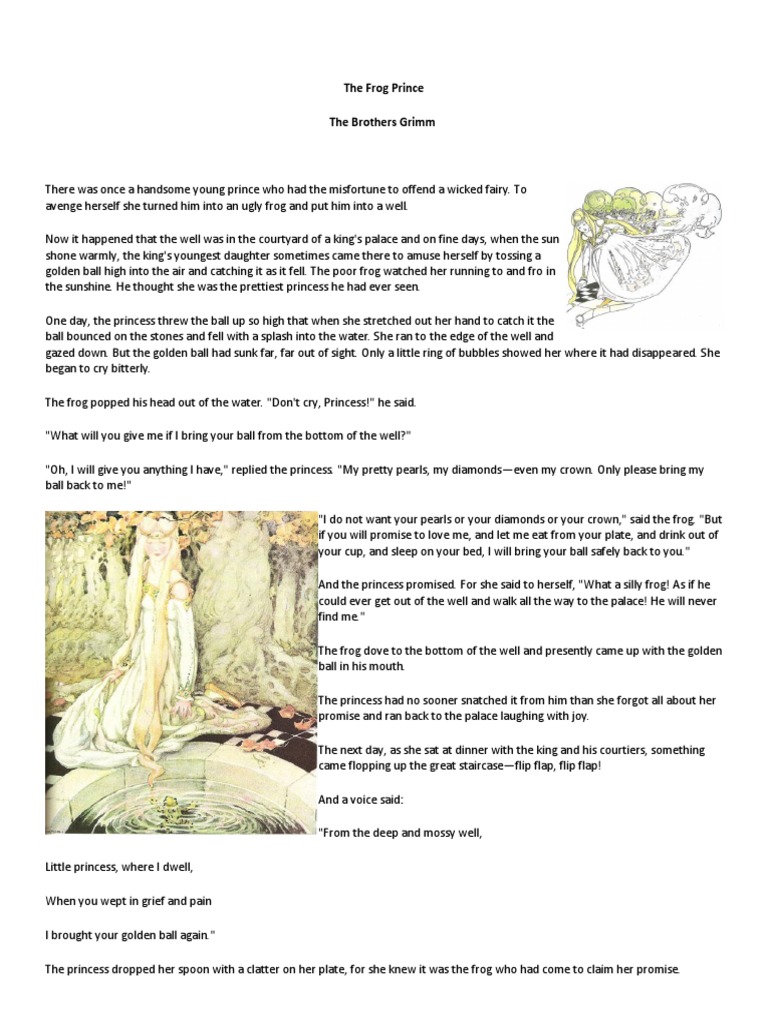 The Frog Prince Fairy Tale | PDF | Leisure