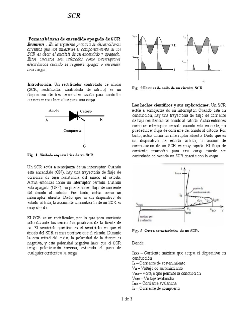 Conmutación de SCR en Circuitos | PDF | Equipo eléctrico | Bienes ...