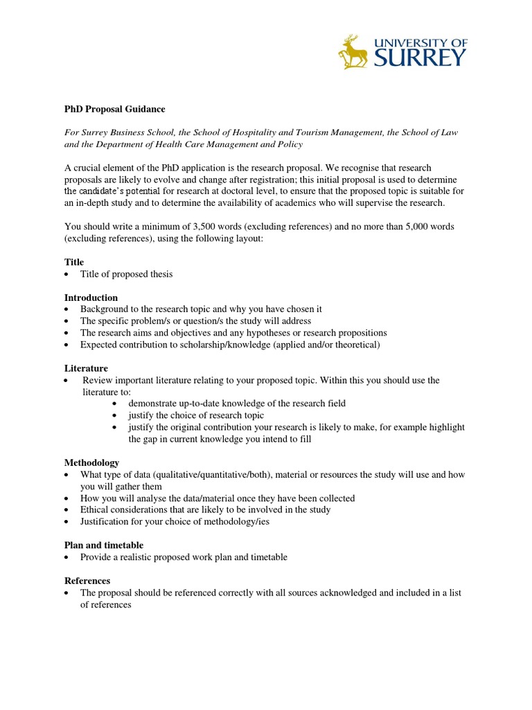 PHD Proposal Guidance | PDF | Doctor Of Philosophy | Academic ...