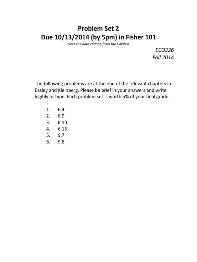 Problem Set 2 | PDF