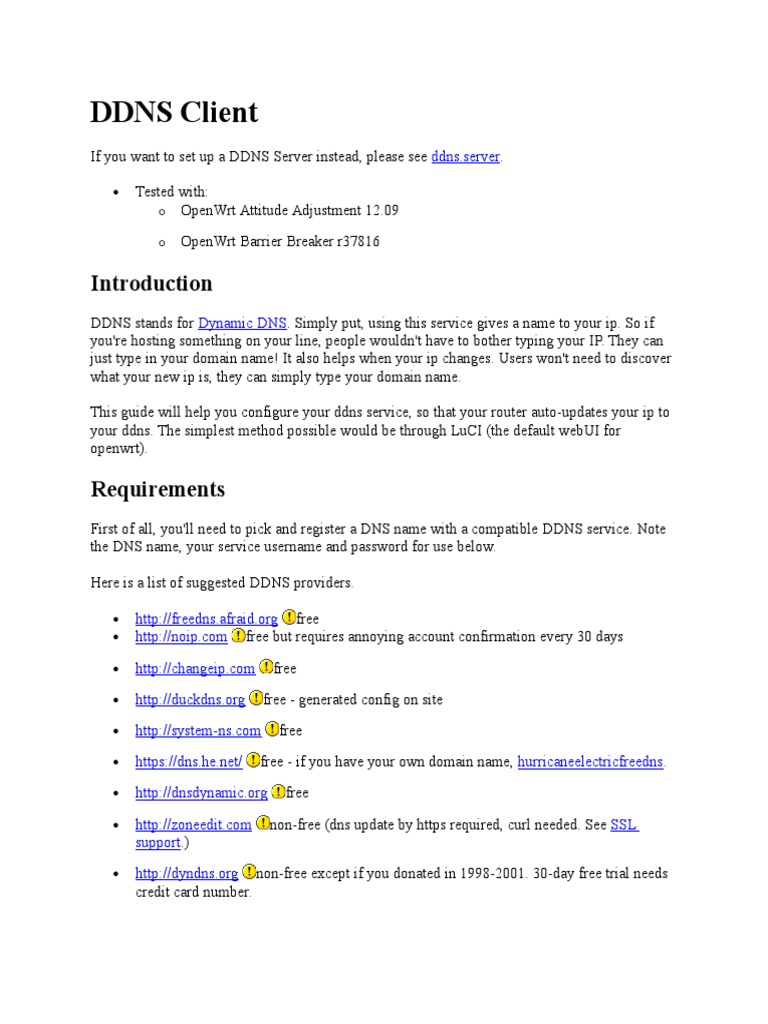 DDNS Client | PDF | Domain Name System | Ip Address