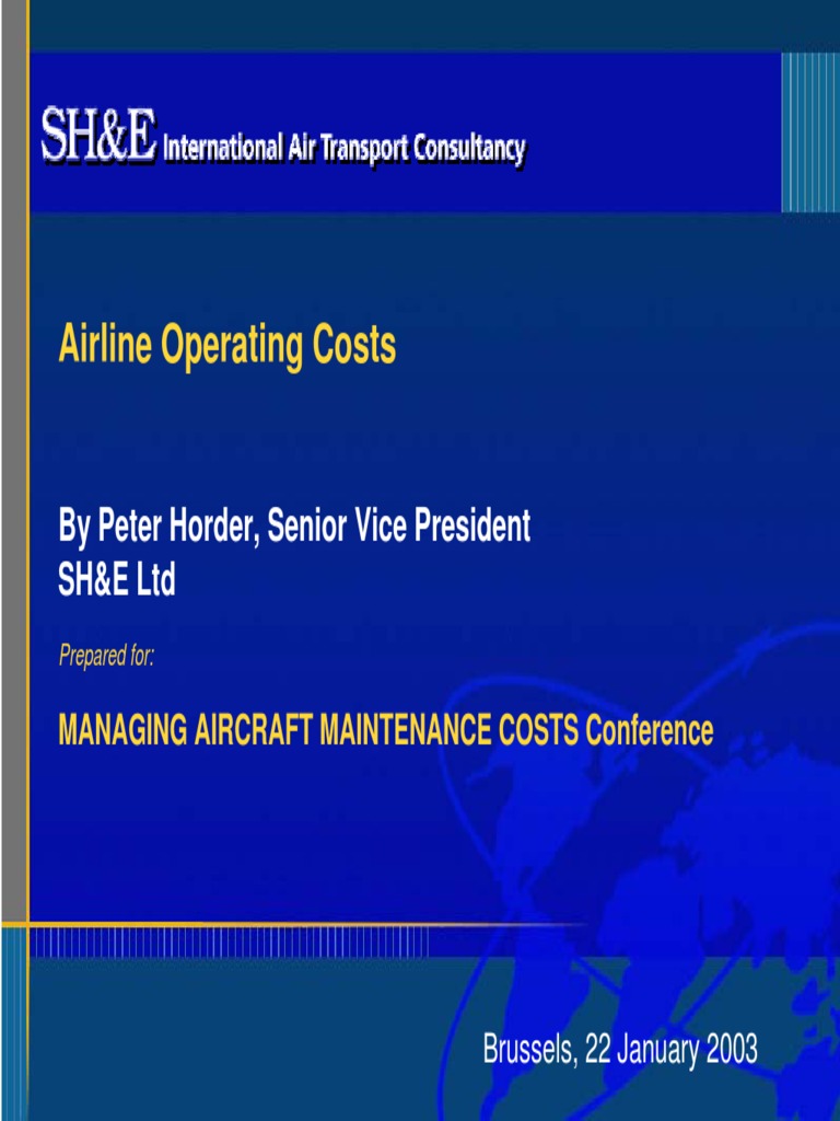 Airline Operating Costs SH&E | PDF | Airlines | Expense