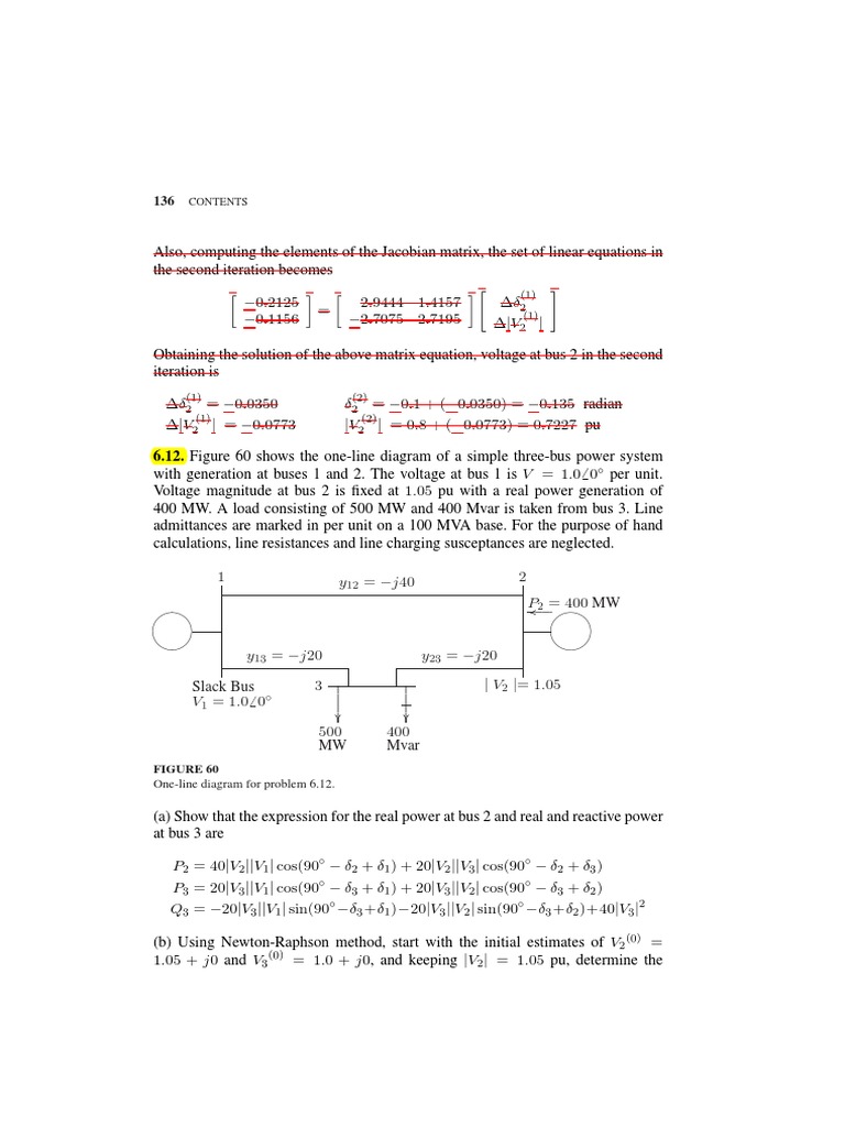 Newton-Raphson Power Flow Analysis | PDF | Ac Power | Matrix (Mathematics)
