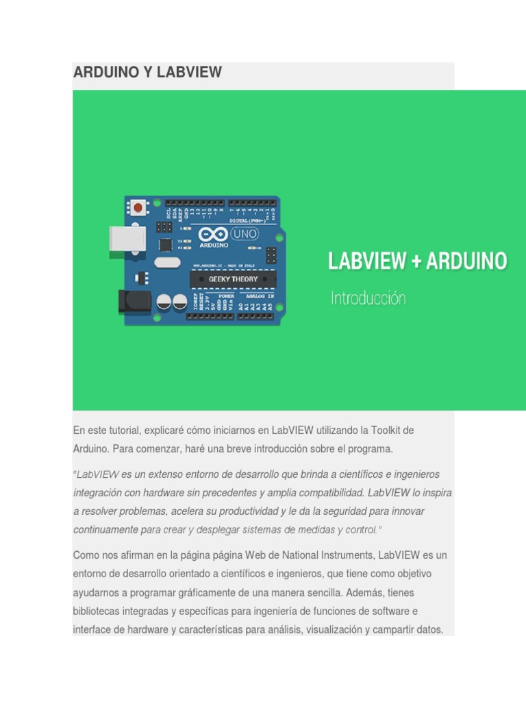 Control de Servos Por Medio de LabVIEW & Arduino | PDF