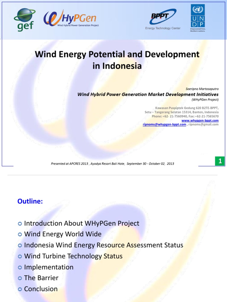 Wind Energy Potential and Development | PDF | Wind Power | Electricity ...