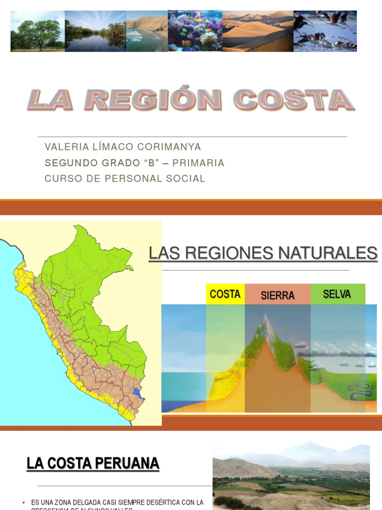 Mapa y características de la región costa | PDF