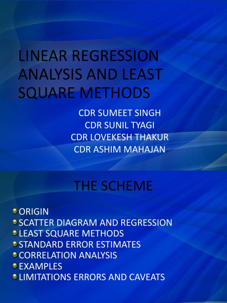 Linear Regression Analysis and Least Square Methods | PDF | Errors And Residuals | Linear Regression