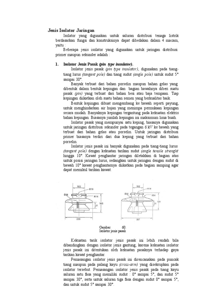 Jenis Isolator Jaringan | PDF | Griya & Taman | Teknologi & Rekayasa