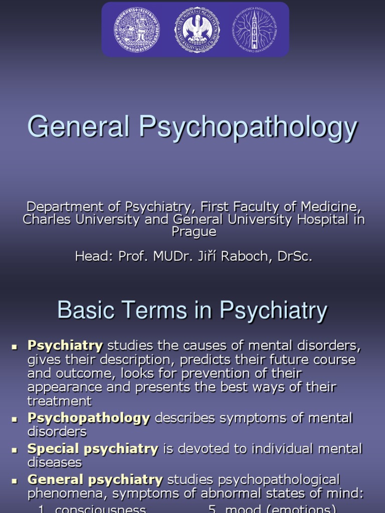Overview of General Psychopathology | PDF | Hallucination | Thought