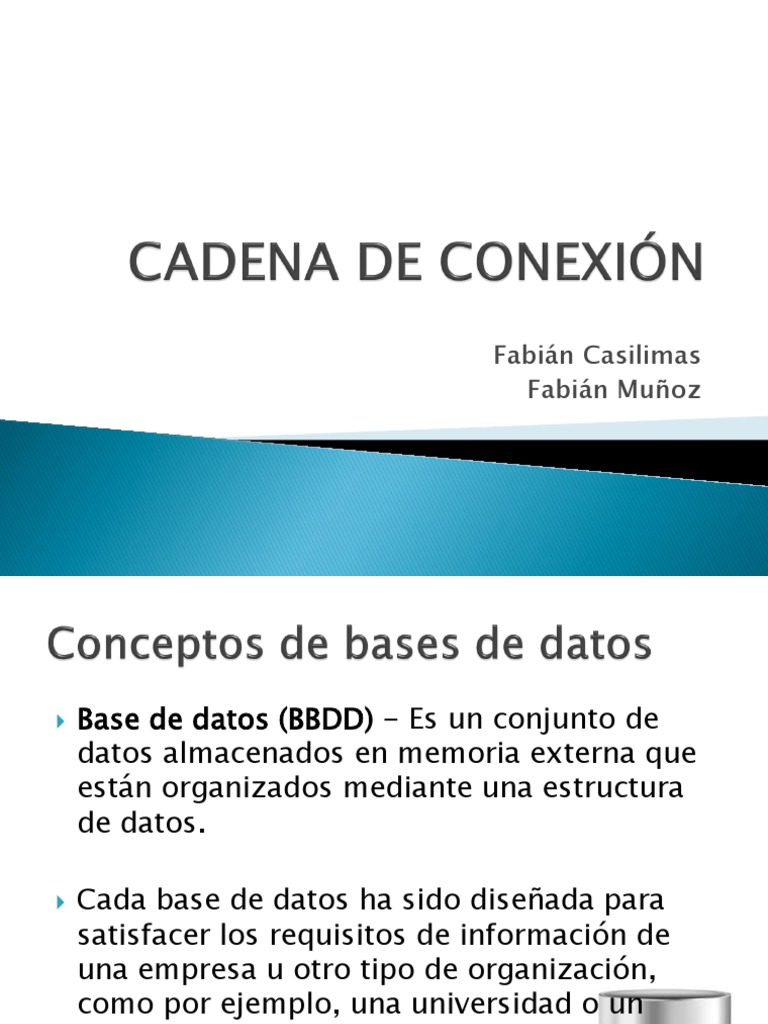 Cadena de Conexión de Oracle | PDF | SQL | Bases de datos