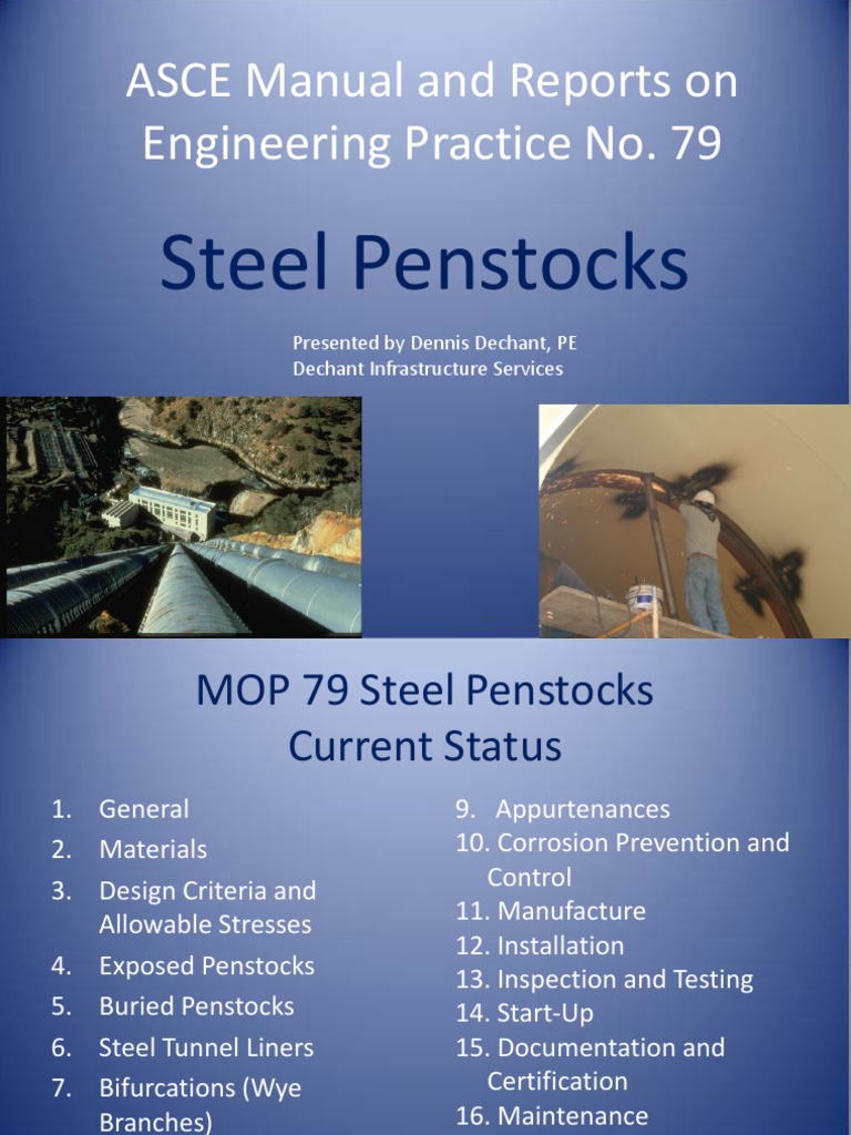 Steel Penstock Design Manual Overview | PDF