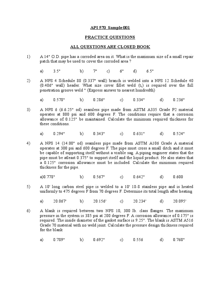 API 570 - 01 API 570 and B31.3 Practice | PDF | Pipe (Fluid Conveyance) | Civil Engineering