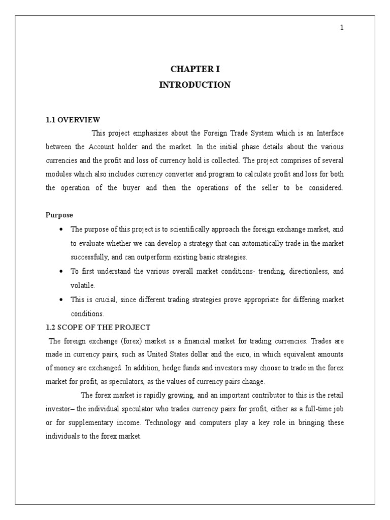 Foreign Trading System Report | PDF | Use Case | Foreign Exchange Market