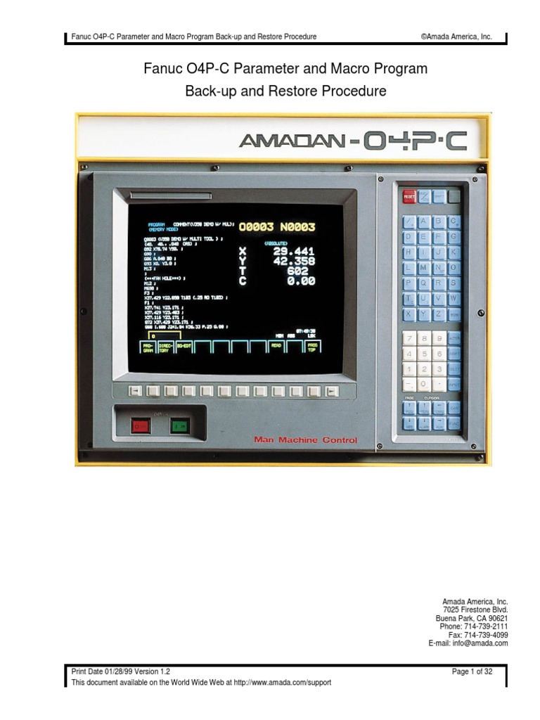 04PC Parameter Back-Up and Restore Procedure Ver 1 - 2 | PDF | Parameter (Computer Programming ...