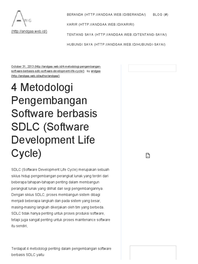 4 Metodologi Pengembangan Software Berbasis SDLC (Software Development ...