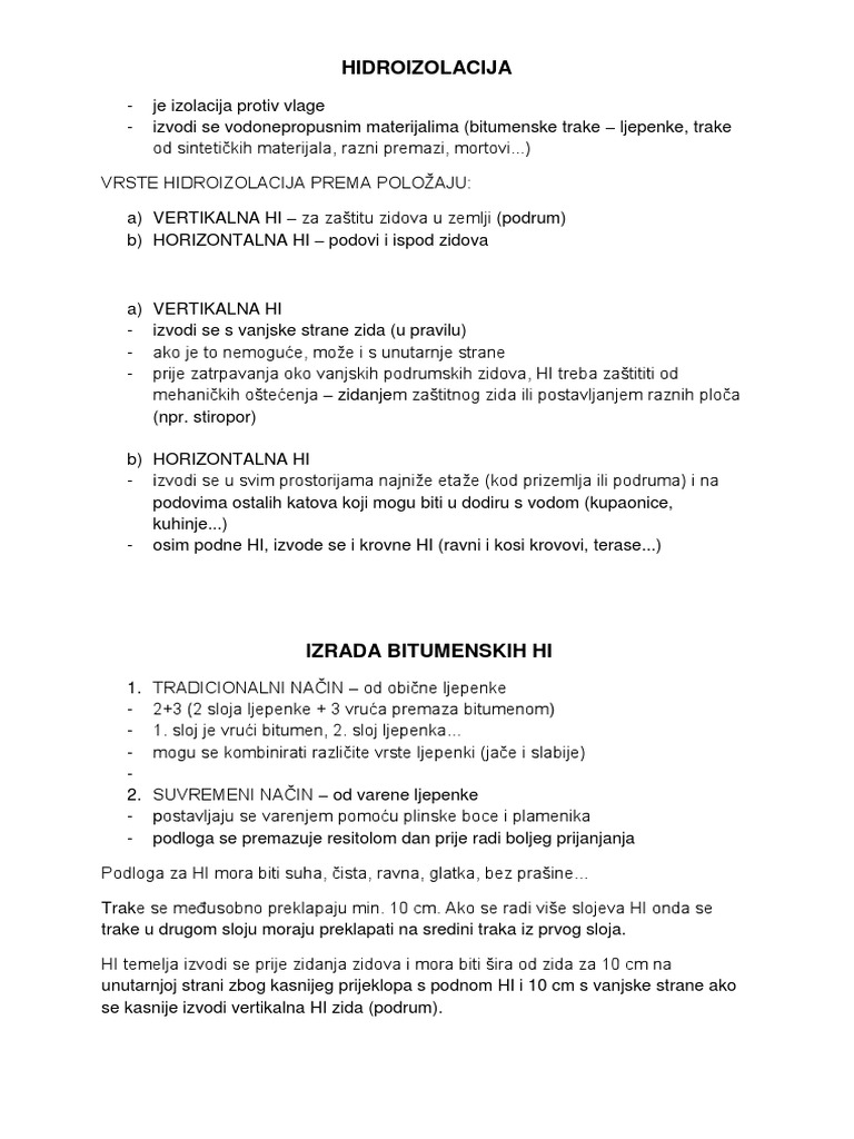 Hidroizolacija | PDF