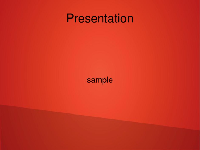 Sample Presentation Overview | PDF