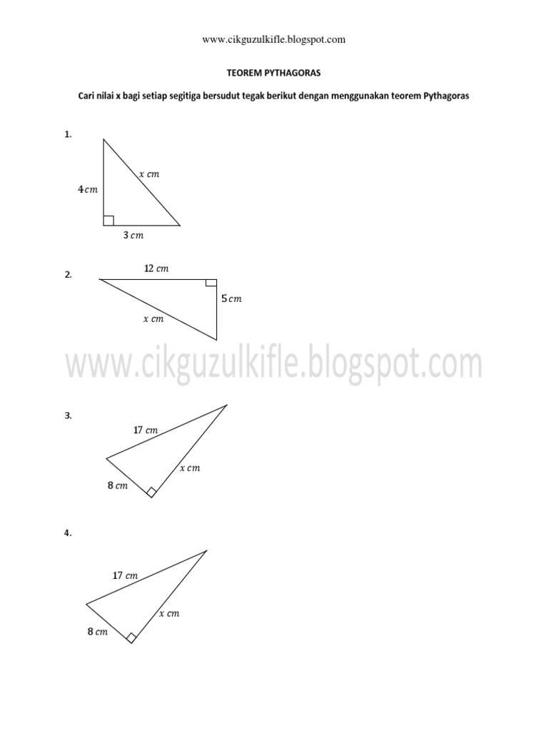Teorem Pythagoras PDF | PDF