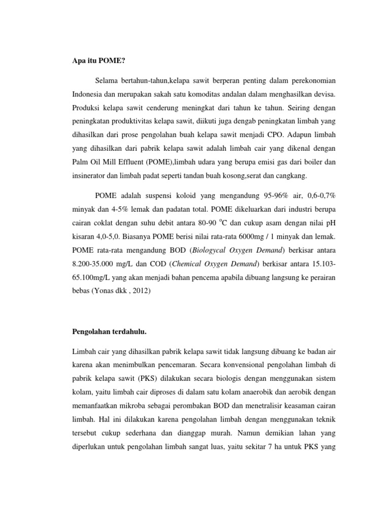 Apa Itu POME | PDF
