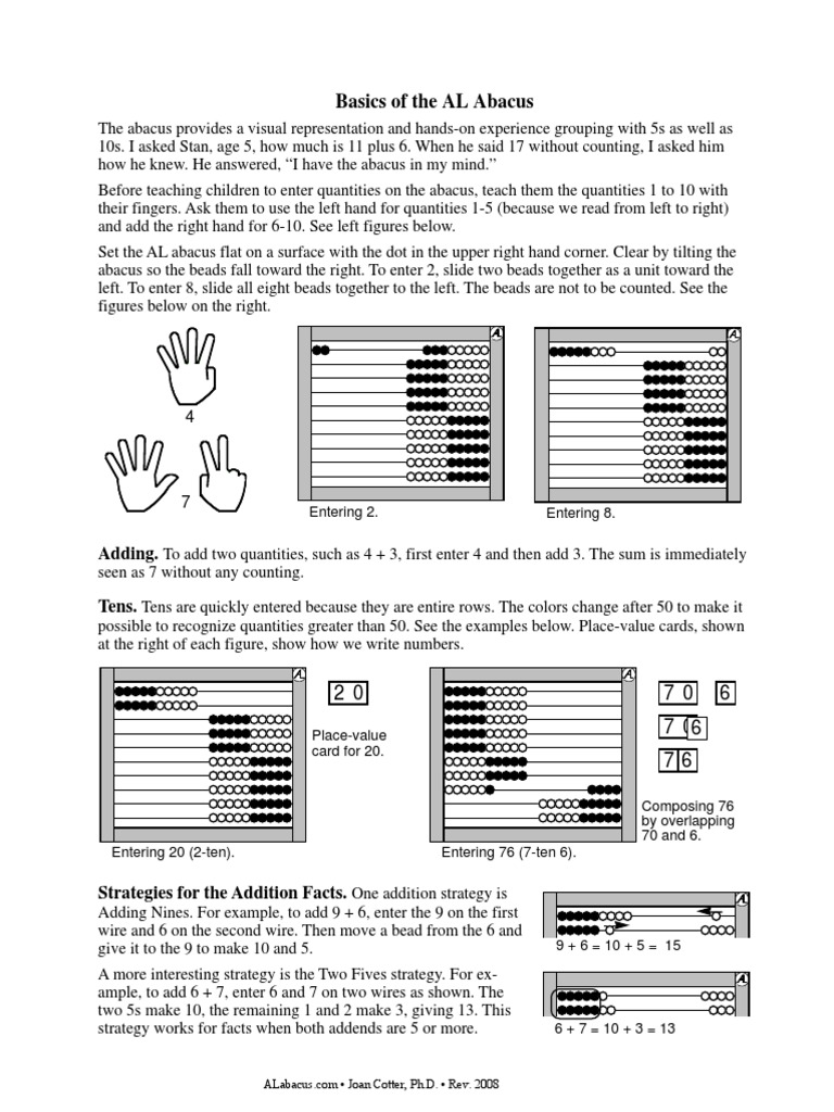 Basics of The Al Abacus | PDF | Cognitive Science | Teaching Mathematics