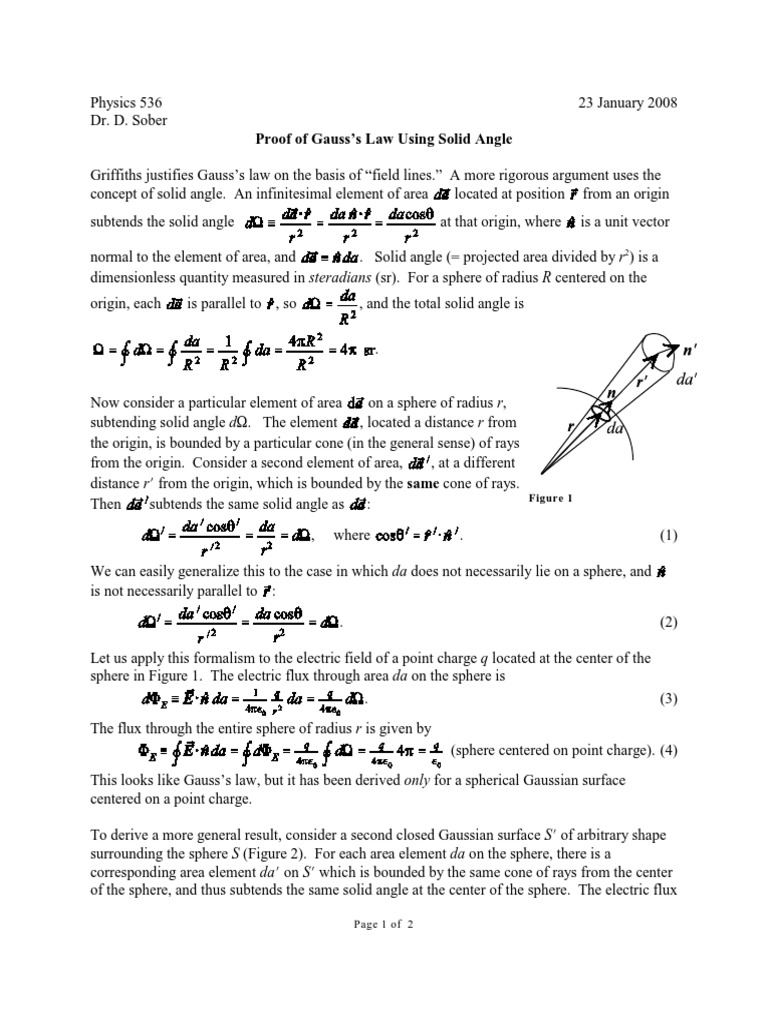 Gauss Theorem Proof | Flux | Sphere