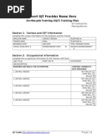 OJT Training Plan Template | PDF | Business