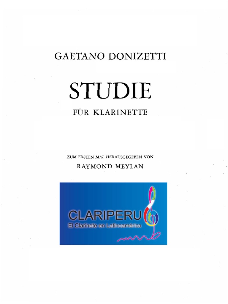 Donizetti Clarinet Study | PDF