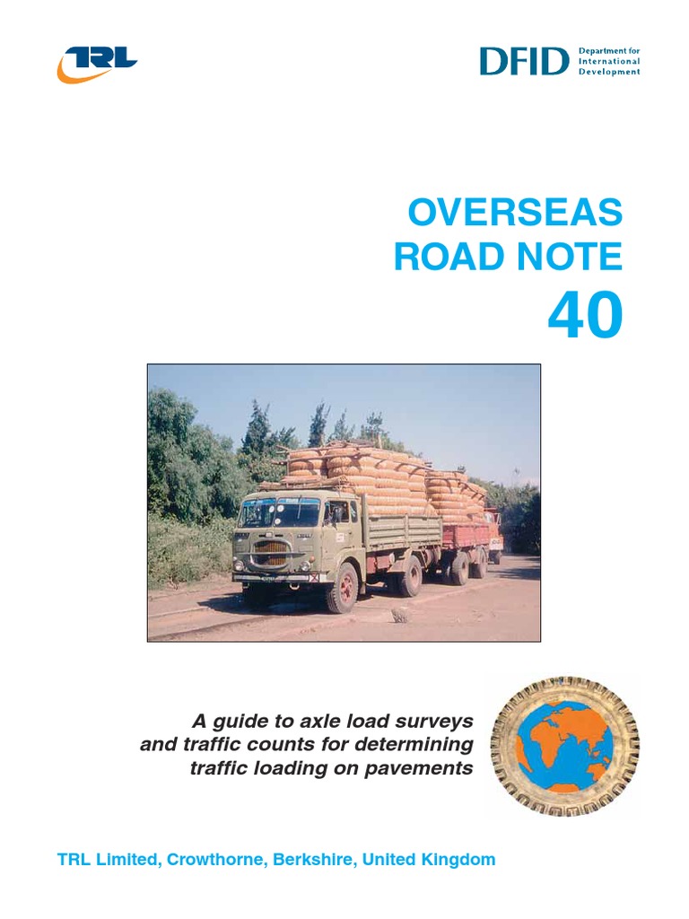 1 - 827 - ORN - 40 Axle Load Surveys and Traffic Counts For Traffic ...