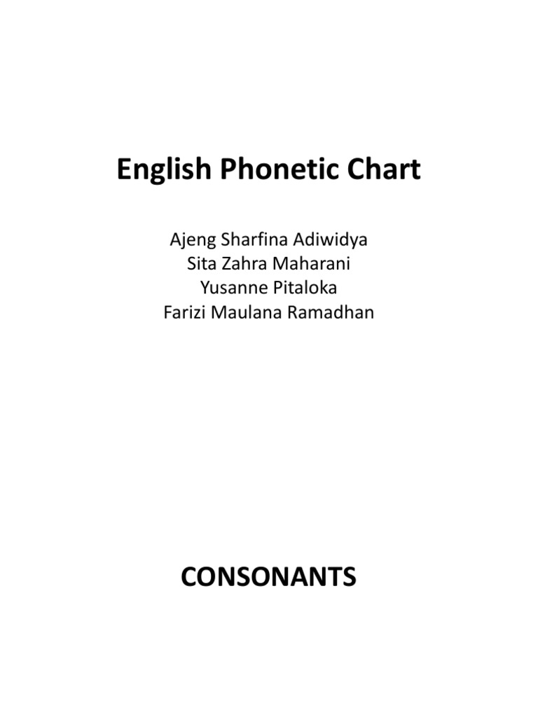 English Phonetic Chart (Revised) | PDF