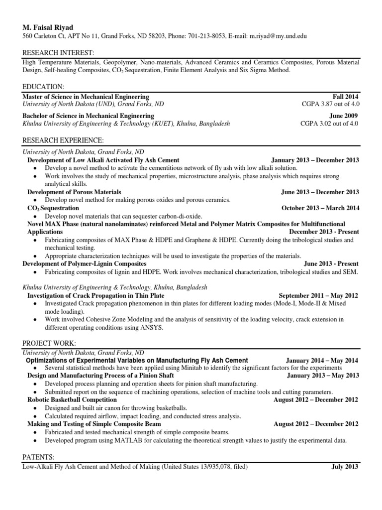 M Faisal Riyad 2014 | PDF | Composite Material | Ceramics