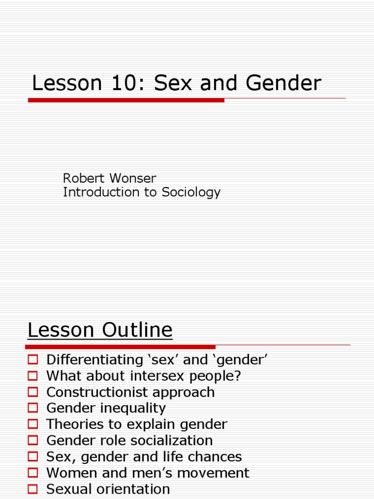 Sociology: Sex & Gender Basics | PDF | Gender Role | Feminism