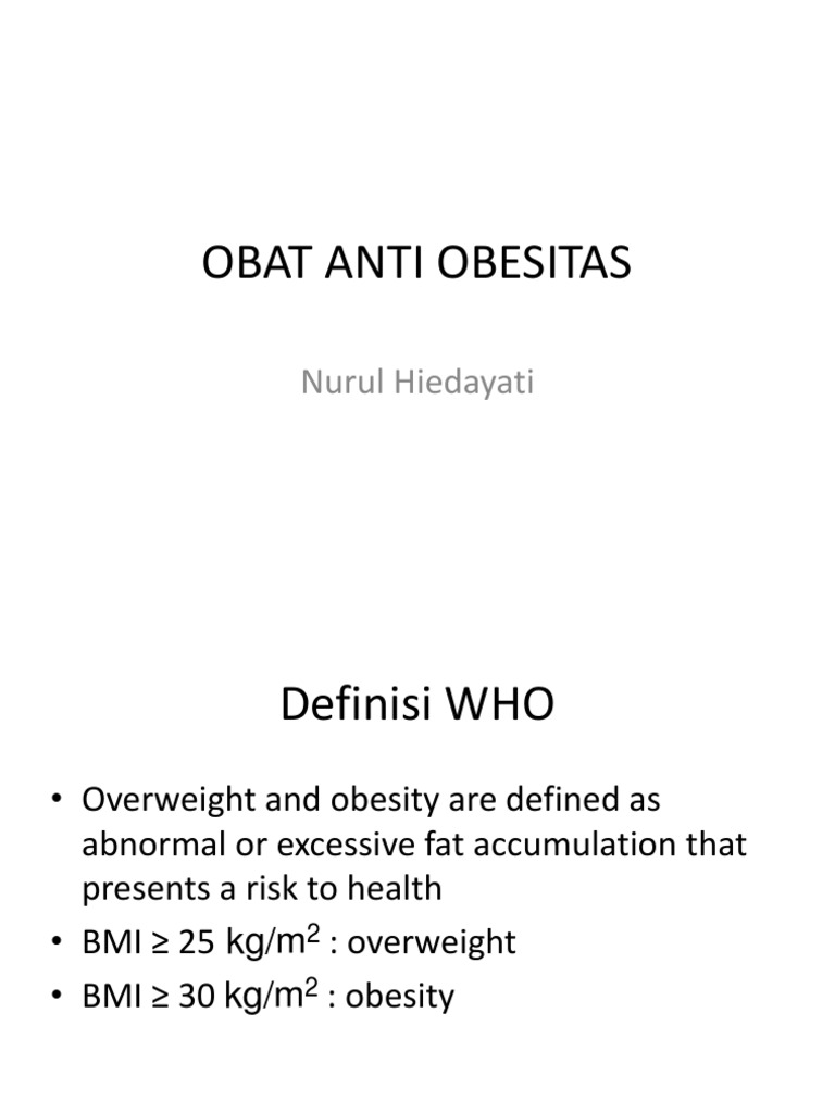 Obat Anti Obesitas: Nurul Hiedayati | PDF | Obesity | Cholesterol