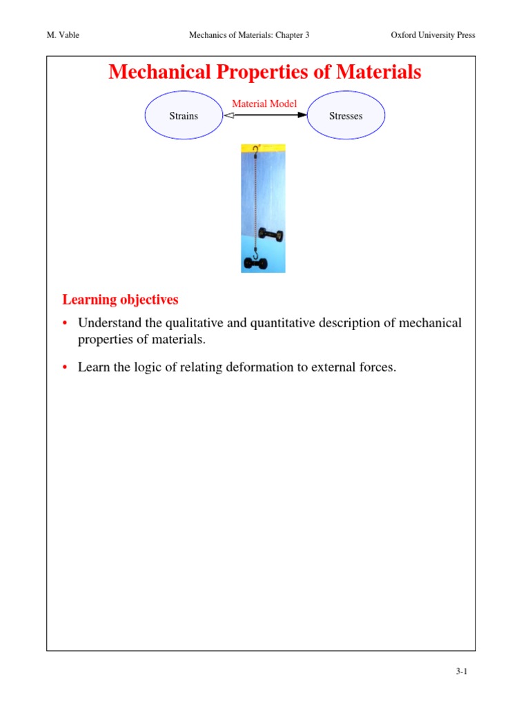 Mechanical Properties of Materials.pdf | Deformation (Engineering ...