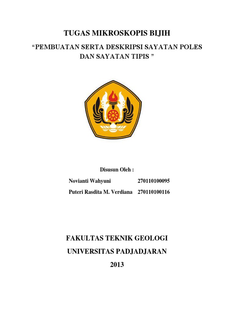 Deskripsi dan Preparasi Sayatan Tipis | PDF